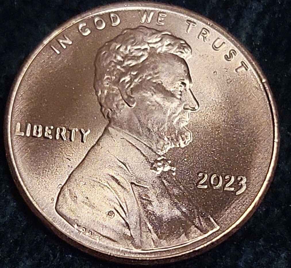 2023 Uncirculated Red Lincoln Shield Penny Sharply Struck VDB-V Extra V ...
