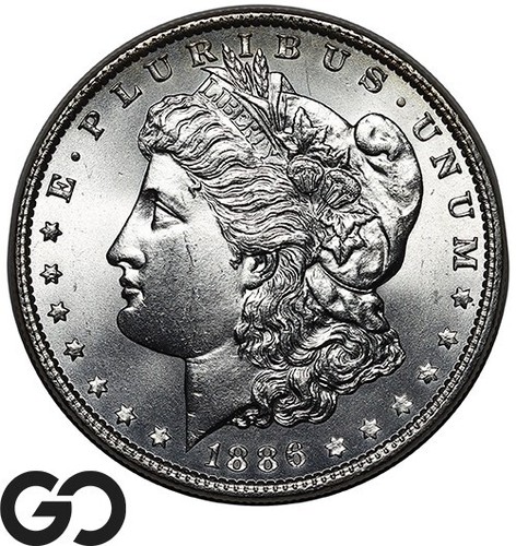 1886 Morgan Silver Dollar Silver Coin, Smooth Cheek, Solid Gem BU++ | eBay