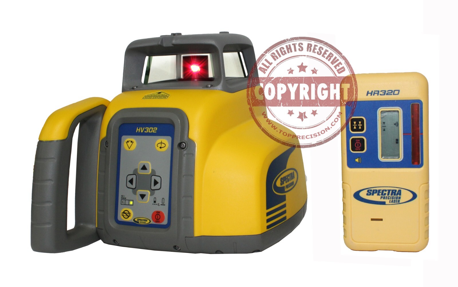 SPECTRA PRECISION HV302 SELF LEVELING ROTARY LASER LEVEL, TOPCON ...