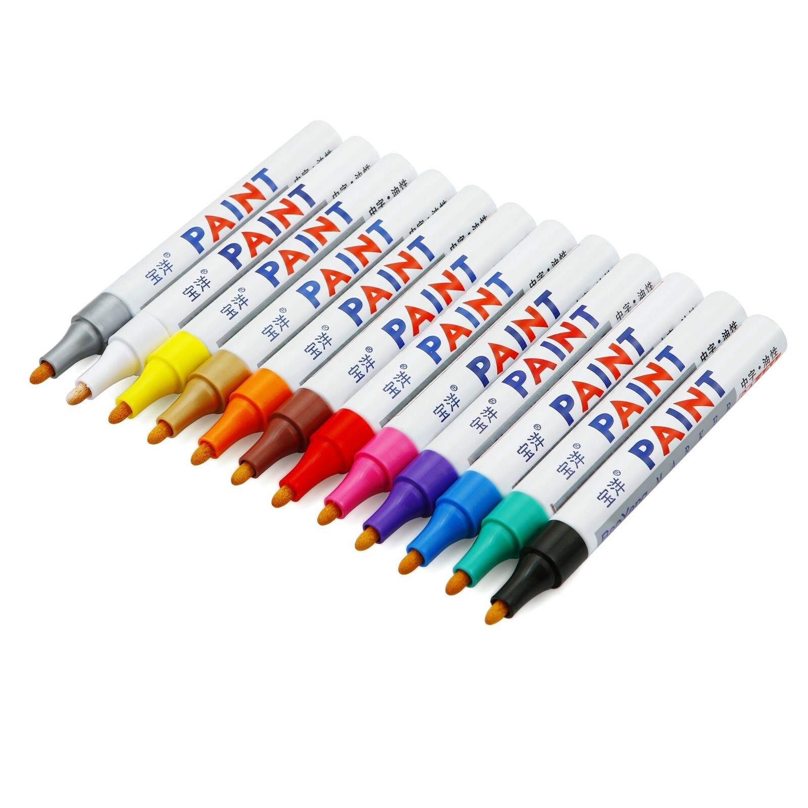 12Pc Acrylic Paint Marker Pen Set, Paint Pens for Rocks,Glass,Wood ...