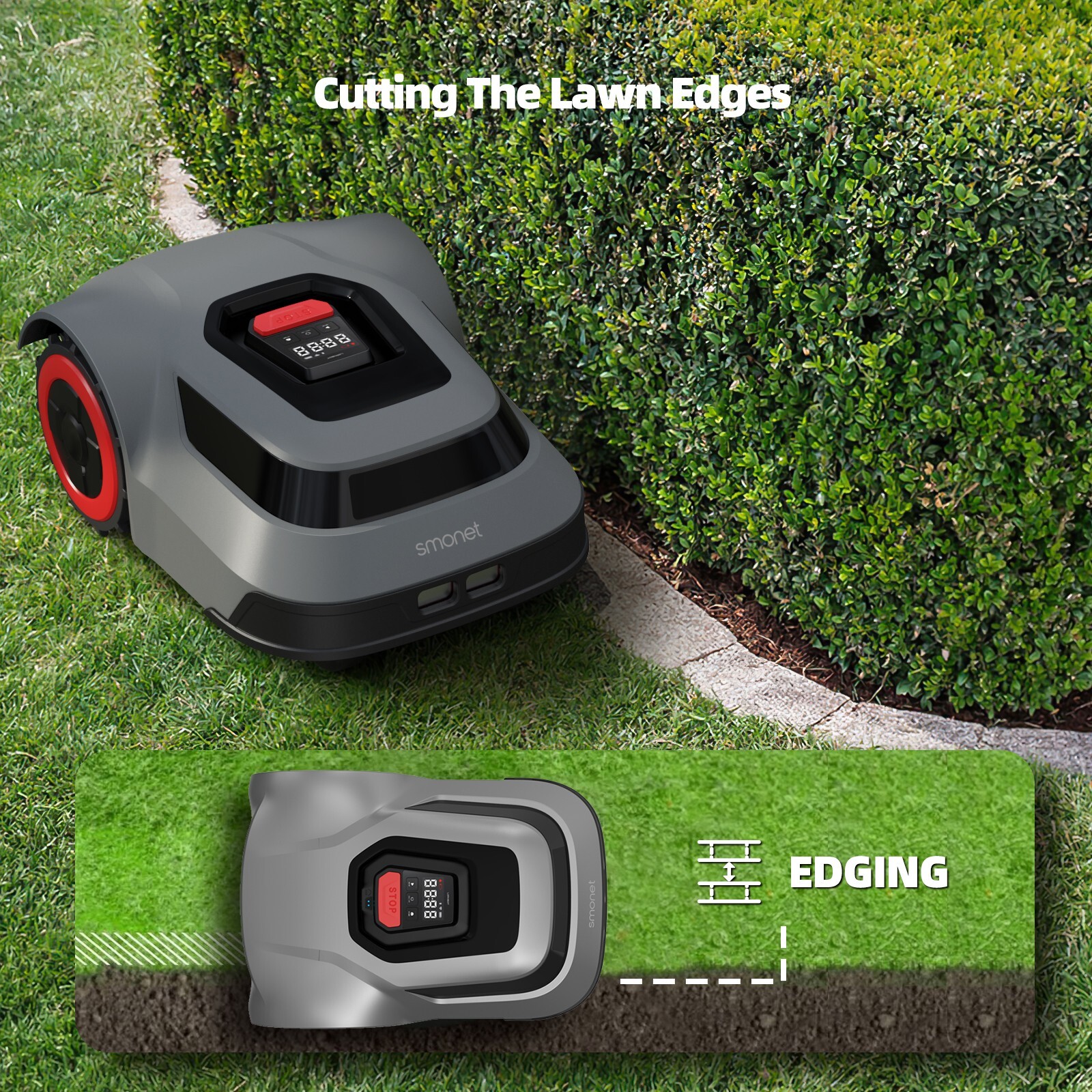 Robot Lawn Mower Robotic 1/4-Acre Automatic Battery Robot Lawn Mower ...