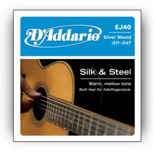 D'Addario EJ40 Silk & Steel Folk Acoustic Guitar Strings .011-.047 | eBay