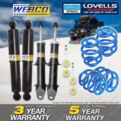 Front Rear Webco Shock Absorbers Super Low Springs for Ford Falcon BA ...