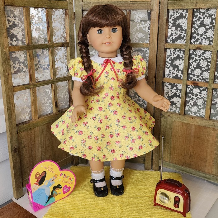 DANCING FOR SPRING Yellow Pink 5 pc DRESS SET ~ 18" American Girl doll ...