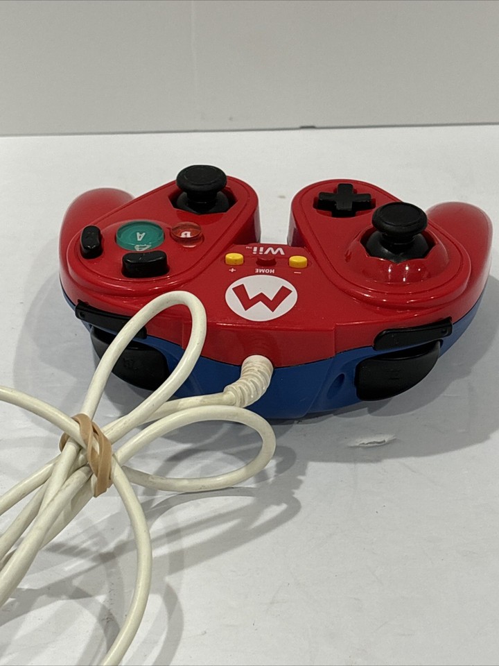 Nintendo Wii/Wii U Super Mario Wired Fight Pad Controller Red/Blue PDP ...