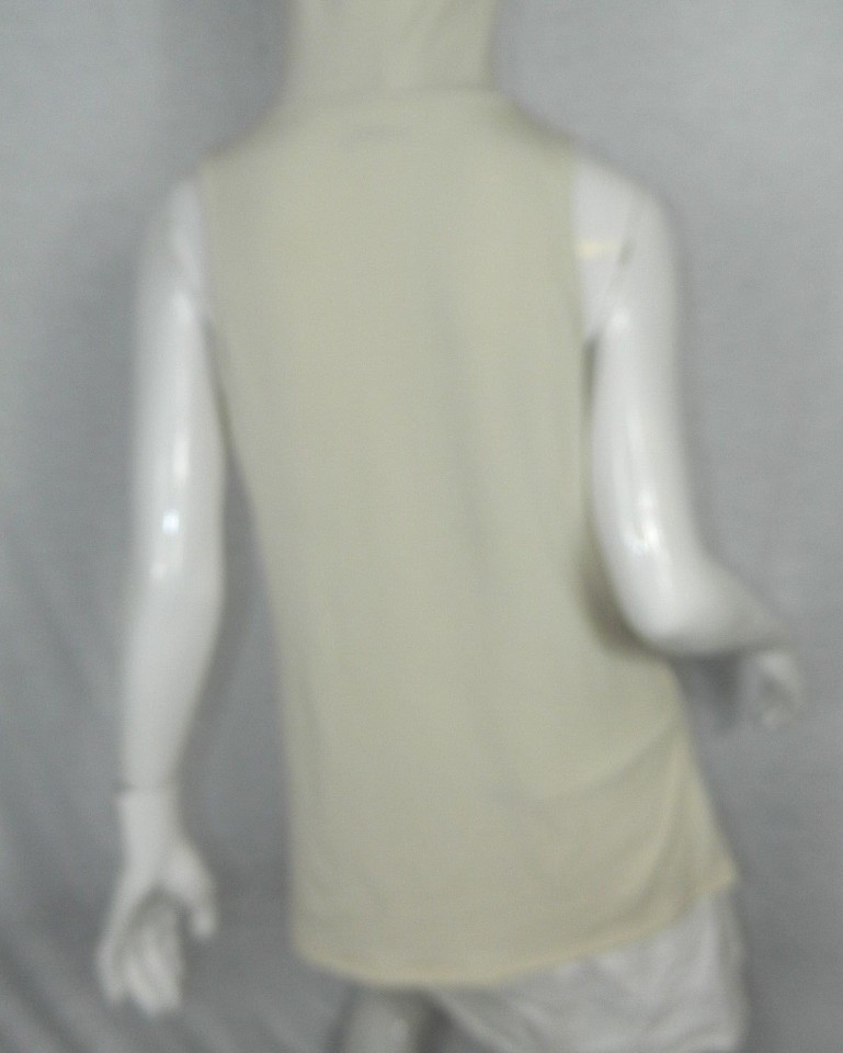 M. Fredric T-Shirt Hoodie Size Medium Ivory Oatmeal Sleeveless | eBay