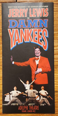 Damn Yankees Adelphi London Tri-Fold Advertising Flyer Pamphlet Jerry ...