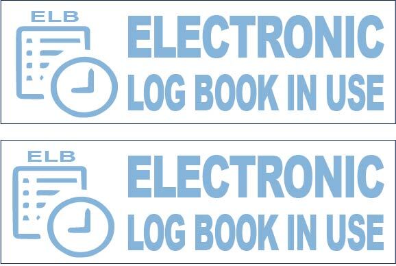 E-Log Device In Use Electronic Log Book (2 Baby Blue) Stickers 2.5" x 8 ...