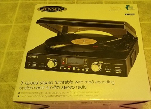 Jensen 3 speed stereo turntable with mp3 encoding system / am/fm stereo ...