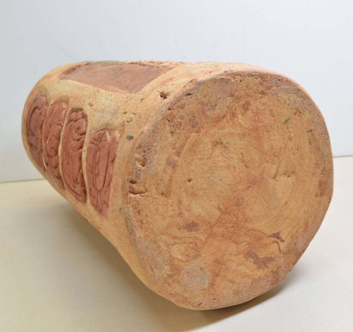 MAYAN VESSEL Pottery Pre-Columbian? Sculpted Relief Quetzalcoatl ...