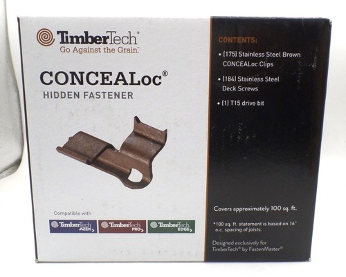 TIMBERTECH CLOCFAST CONCEALOC BROWN CLIP DECK HIDDEN FASTENER 175PC ...