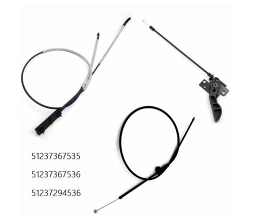 Front Rear Set Hood Release Latch Bowden Cable 51237367536 For 2014-18 ...