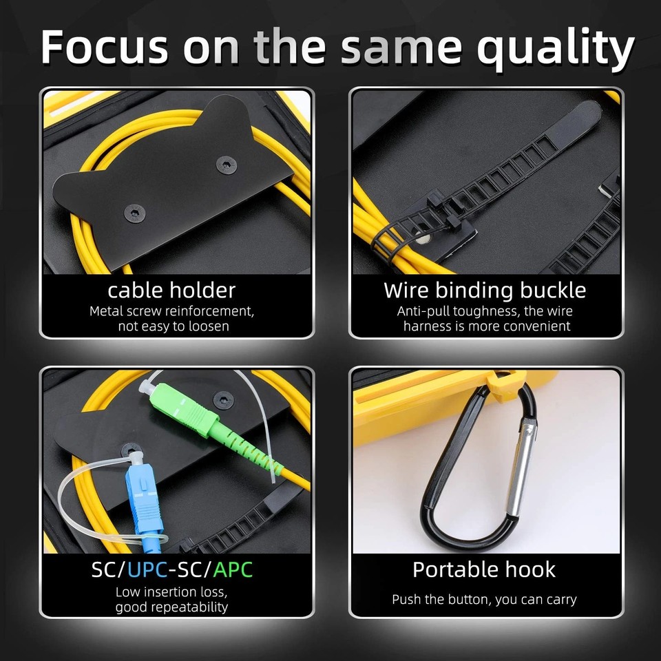Fiber Optic Cable Test Tool OTDR Launch Cable Box 1km SC/UPC-SC/APC SM ...