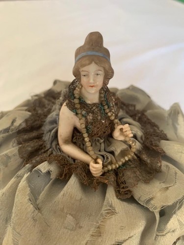 Lovely Antique 4 1/2" German Flapper Half Doll Pin Cushion | eBay