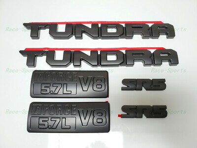 6PCS BLACKOUT EMBLEMS OVERLAY Fit For 2014-2020 TOYOTA TUNDRA SR5 PT948 ...