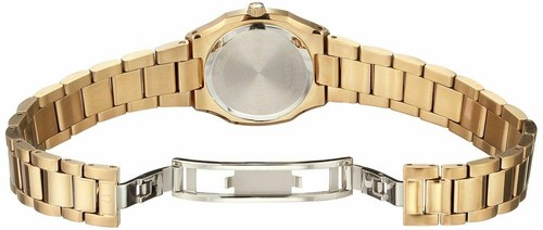 Bulova Women's 97P109 Quartz Diamond Accent Gold Tone Bracelet 30mm ...
