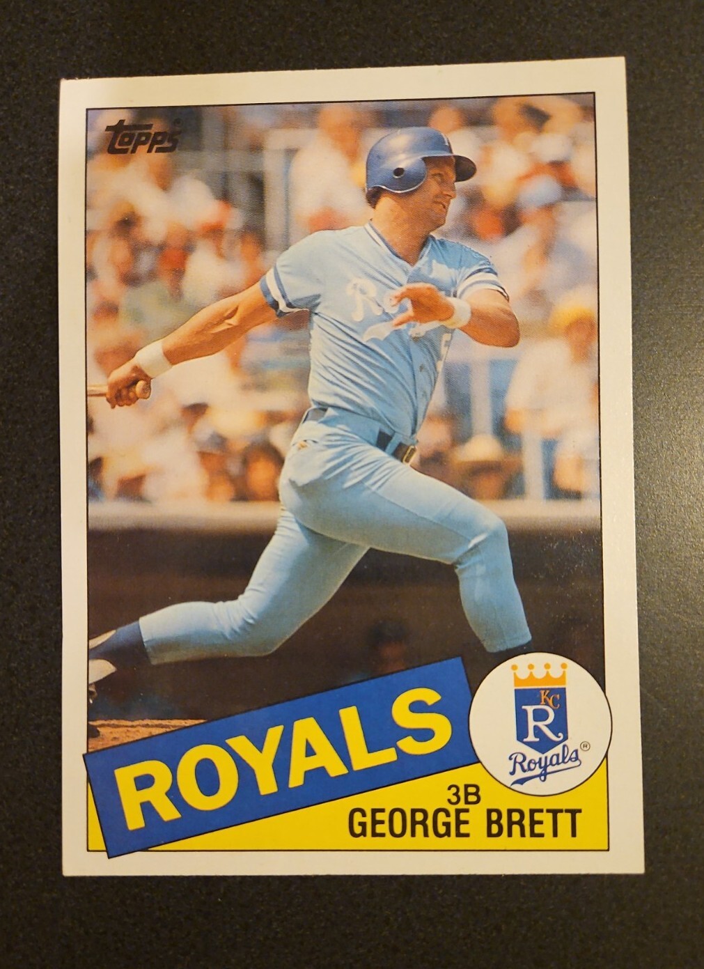 1985 Topps Super #47 George Brett Jumbo 5 x 7 HOF Royals Near Mint or ...