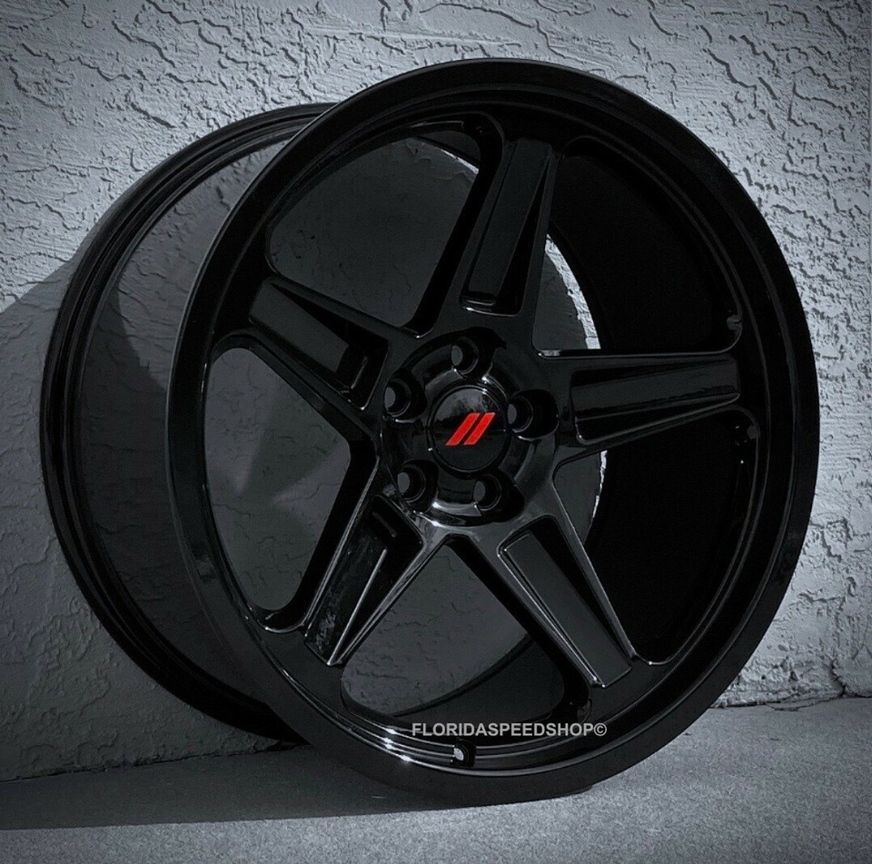 GLOSS BLACK DEMON STYLE WHEELS 20X9.5/20X10.5" FITS: DODGE CHARGER ...