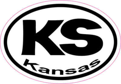 3X2 Oval KS Kansas Sticker Vinyl State Vehicle Window Stickers Car ...