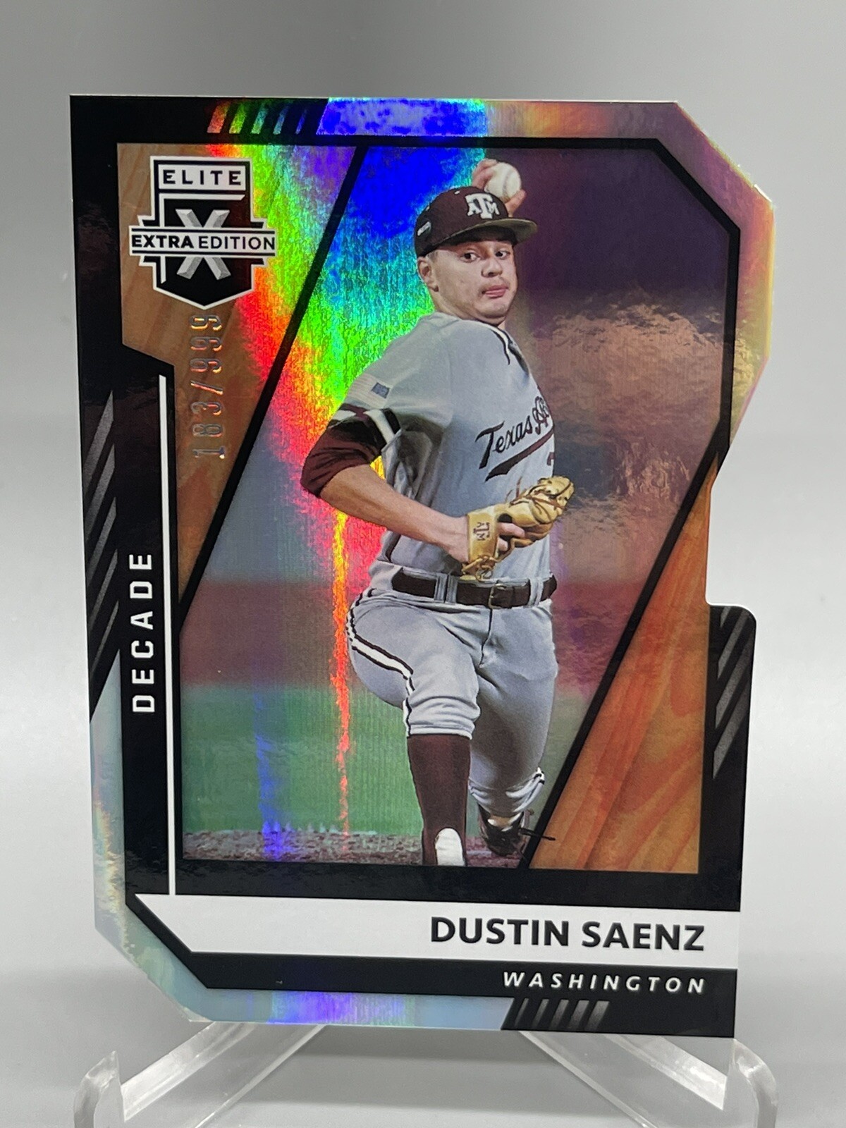2021 Panini Elite Extra Edition Dustin Saenz #112 SP /999 Nationals ...
