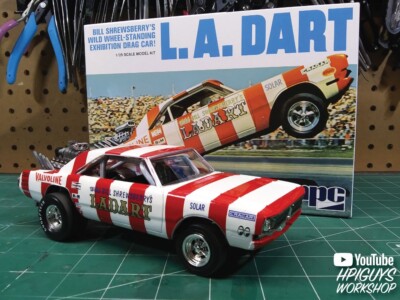 MPC Model L.A. Dart Wild Wheel-Standing Drag Car Model Kit 1:25 Scale ...