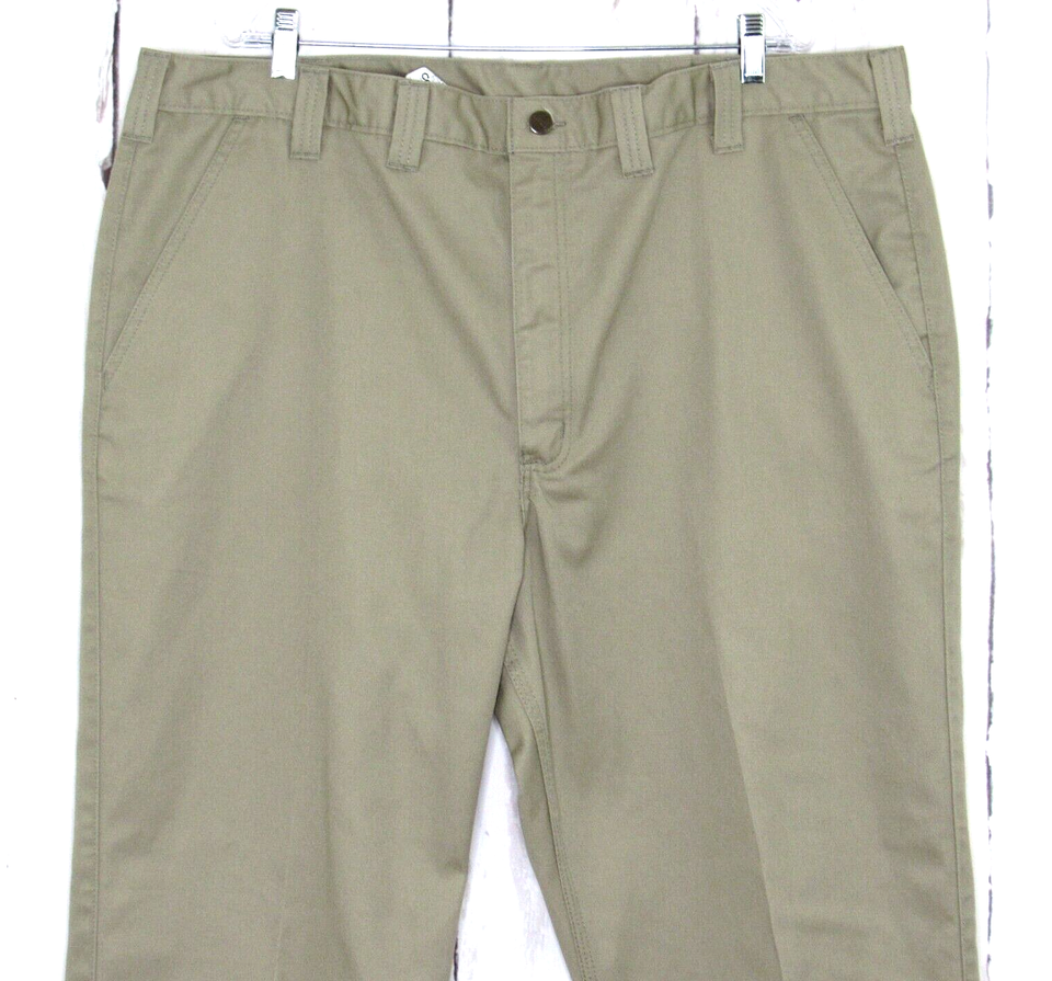 Carhartt Men's Blended Twill Pants Khaki Straight Leg Relaxed Fit Size ...
