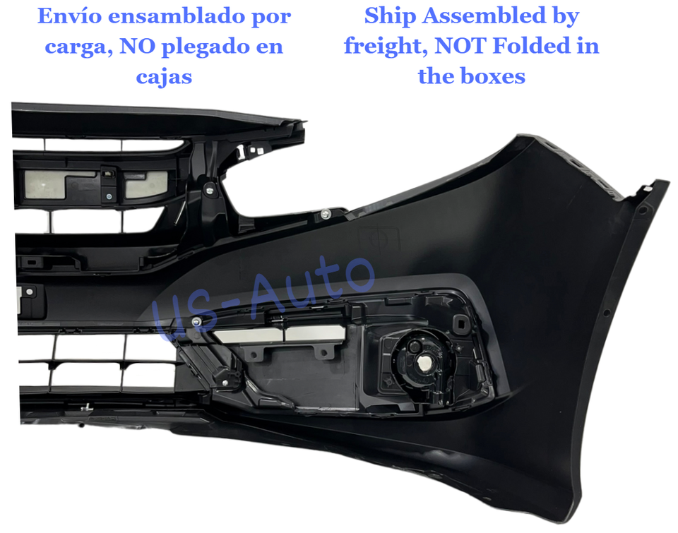 Fit 2019 - 2021 Honda Civic Front Complete Bumper Assembly w/Fog ...