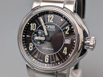 Oris 7496 cal.643 Small Second Date Black Dial Automatic Men's Watch ...