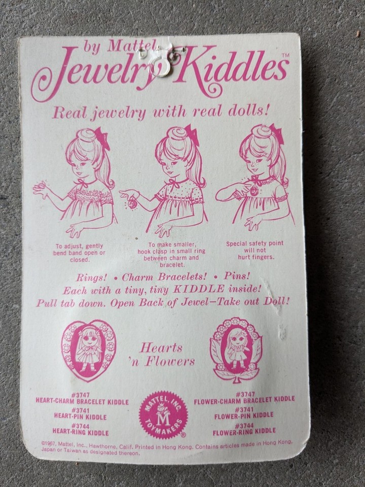 ULTRA RARE!HEART PIN Jewelry Kiddles Mattel 1960s UNOPENED MINT ...