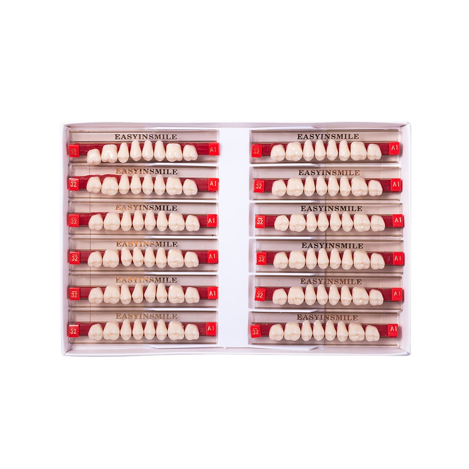 Dental DIY Denture Acrylic Resin False Teeth Full Set A1/A2/A3 Shade ...