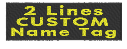 11" x 4" Name Tag Patch 2 Lines Yellow GLOW IN DARK W/ VELCRO® Brand ...
