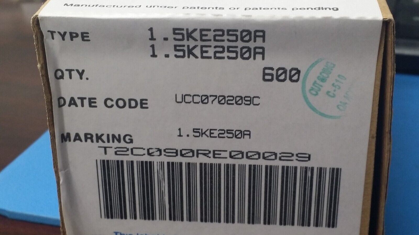 (10 PCS) 1.5KE250A STMICRO TVS DIODE 213VWM 442VC DO201 | eBay