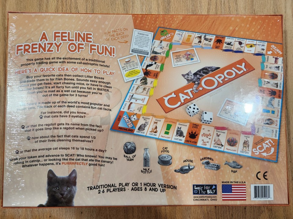 CAT-opoly Board Game by Late For The Sky (Cat Monopoly) | eBay