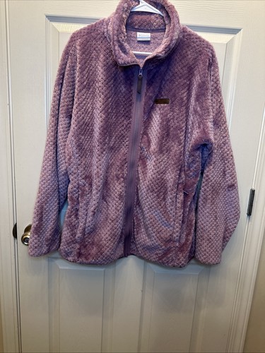 Women's Columbia 1X Lavender Zip Up Fleece Jacket SUPER SOFT | eBay