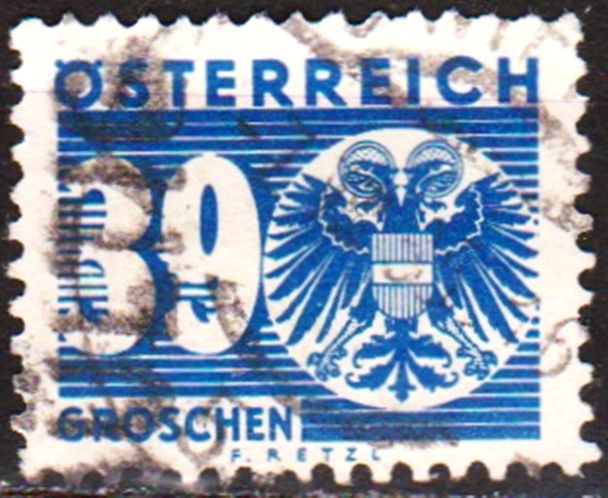 Stamp/TIMBRE AUTRICHE AUSTRIA OSTERREICH 39 Armoirie Trçs Bon Etat.Mic ...