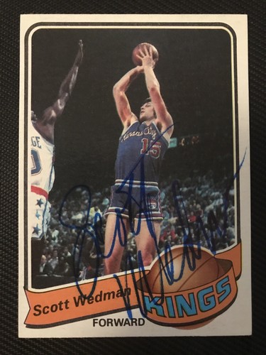 SCOTT WEDMAN 1979-1980 TOPPS SIGNED AUTOGRAPHED CARD #7 SACRAMENTO ...