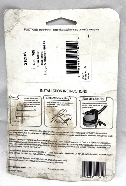 Stens Hour Meter for SENDEC 435-705 for sale online | eBay