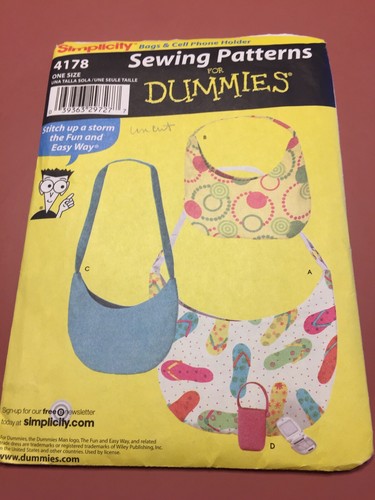 Simplicity Pattern #4178 Bags & Cell Phone Holder Uncut | eBay
