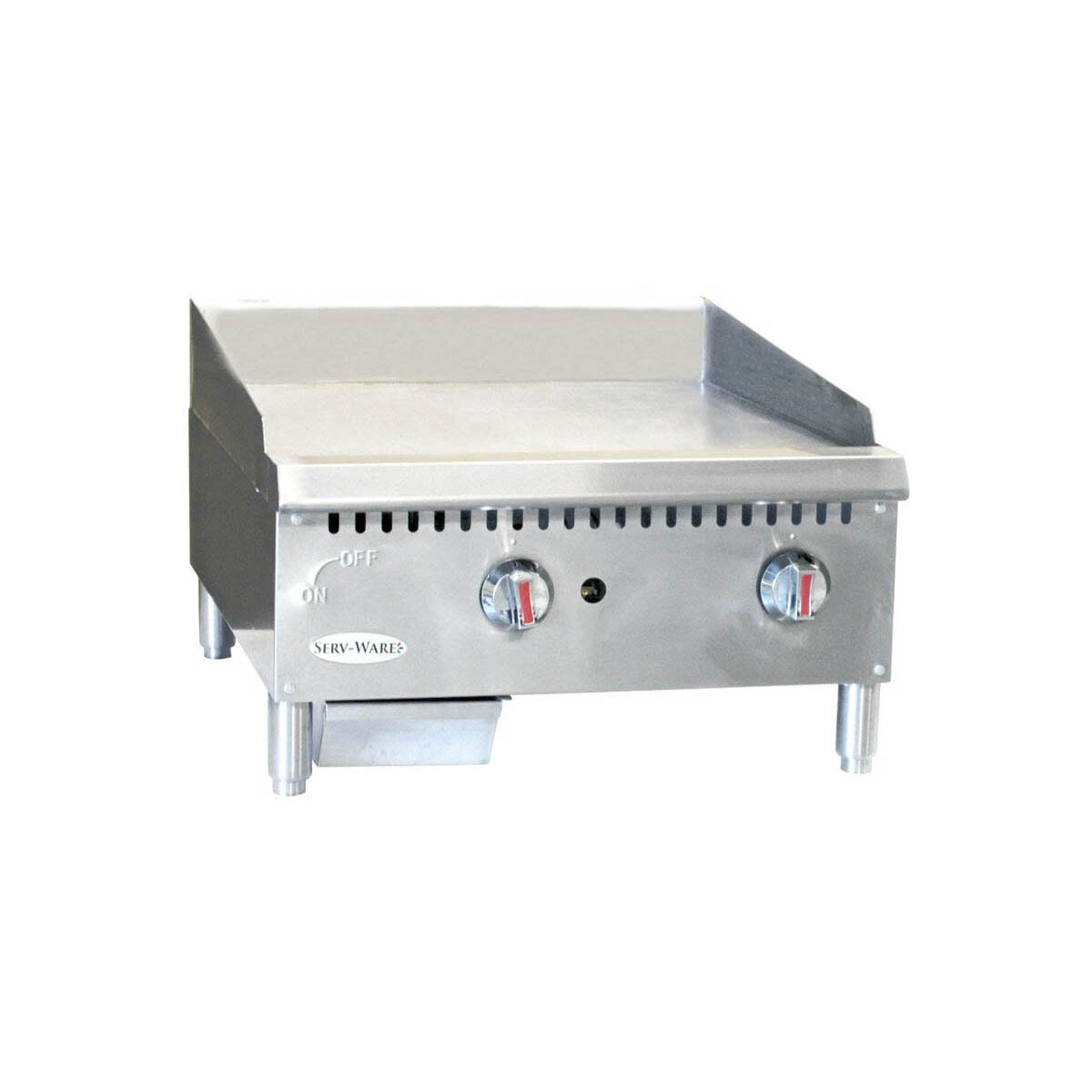 Serv-Ware SMGS-24 24" Countertop Manual Gas Griddle w/ 3/4" Steel Plate ...