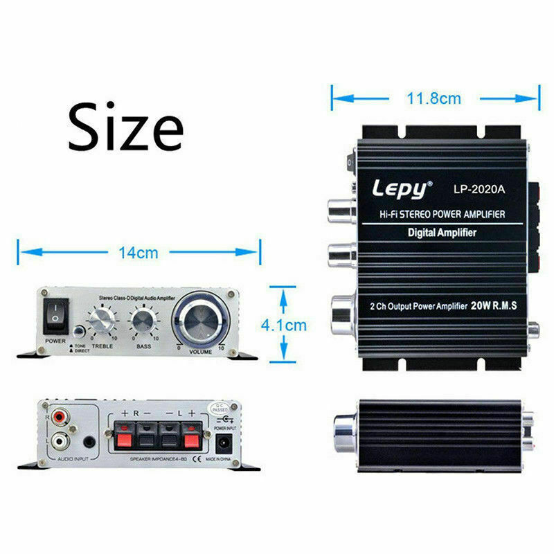 Lepy LP-2020A HiFi Stereo Digital Power Amplifier Class D Home Audio ...