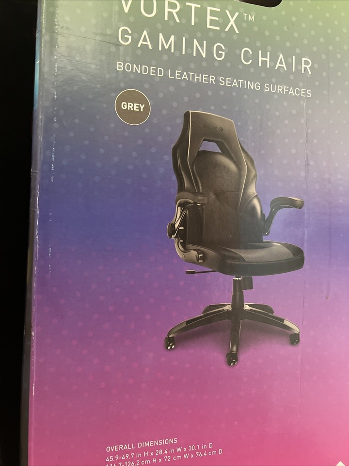 Emerge Vortex Bonded Leather Gaming Chair Black and Red - NEW | eBay