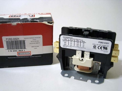 Totaline ® P282-0321 Definite Purpose Contactor - 2 Pole 30 FLA 40 Amp ...