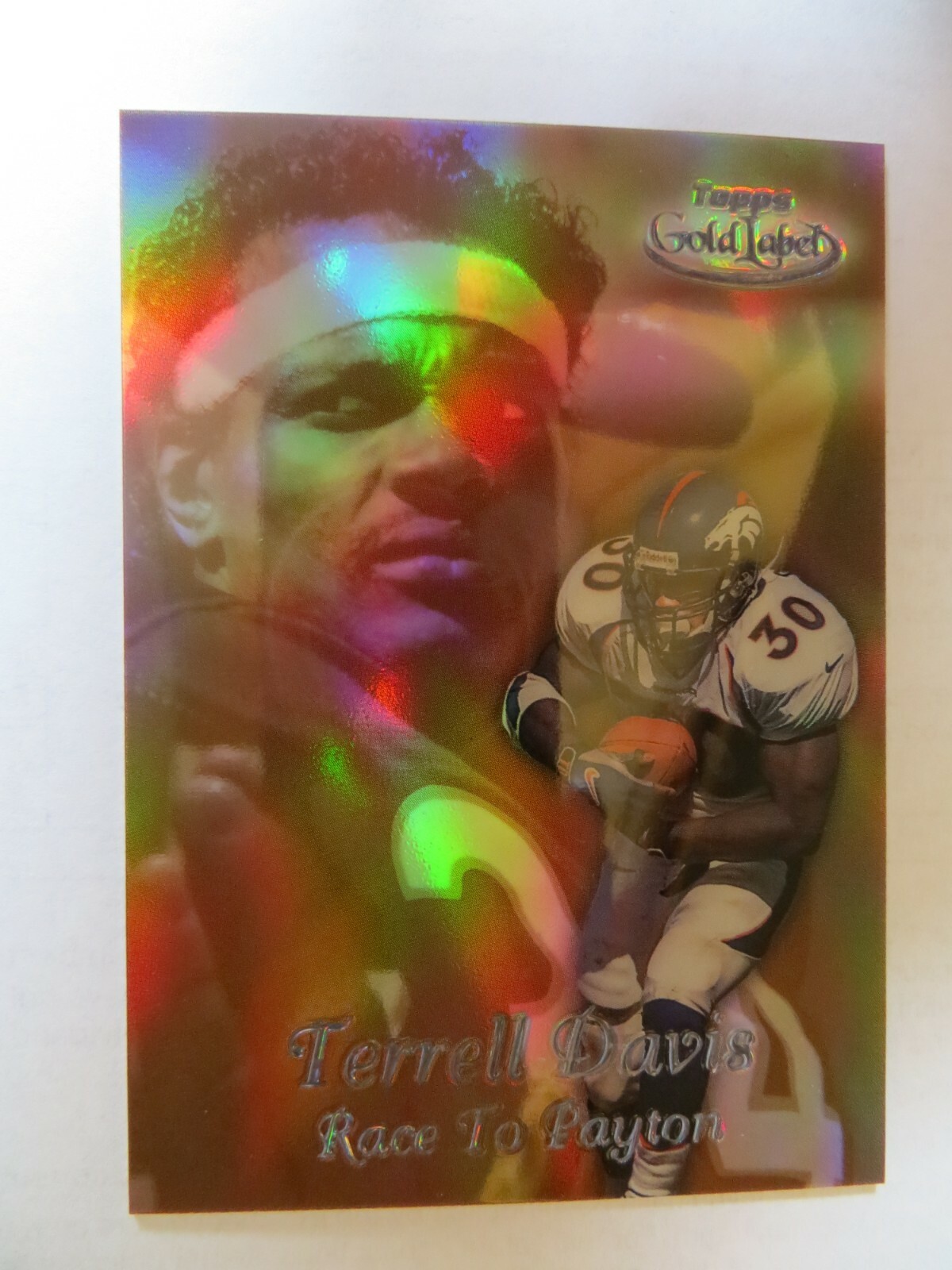 1999 TOPPS GOLD LABEL - RACE TO PAYTON BLACK - #R7 TERRELL DAVIS | eBay