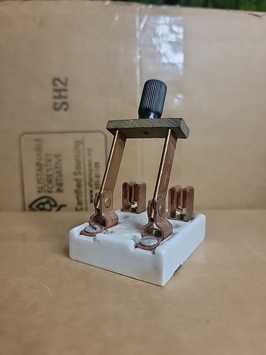 VINTAGE/ANTIQUE Electrical Double Pole Single Throw Porcelain Knife Switch (Ab) | eBay