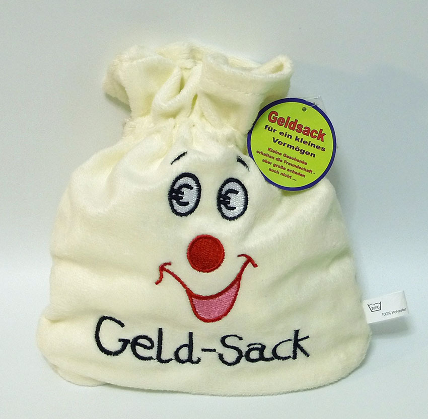 Geldgeschenk Geldsack Geldbeutel mit Kordelzug 19,5 x 22,5 cm creme ...