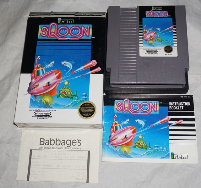 Sqoon (Nintendo NES) Complete in Box w/ Receipt GOOD Shape | eBay