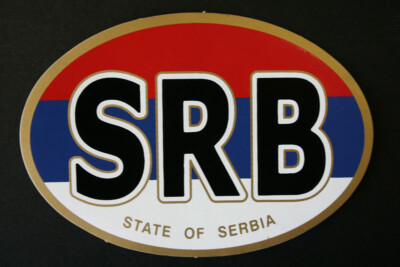 NEW COUNTRY CODE - SRB - STATE OF SERBIA - CAR STICKER | eBay