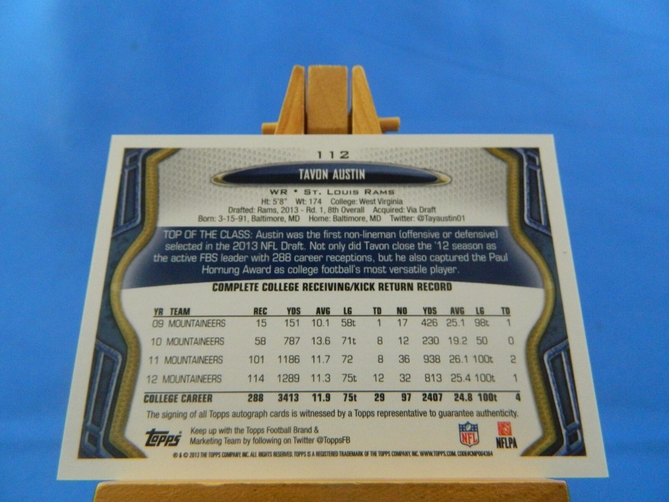Tavon Austin Topps 2013 RC Rookie Autograph Auto | eBay