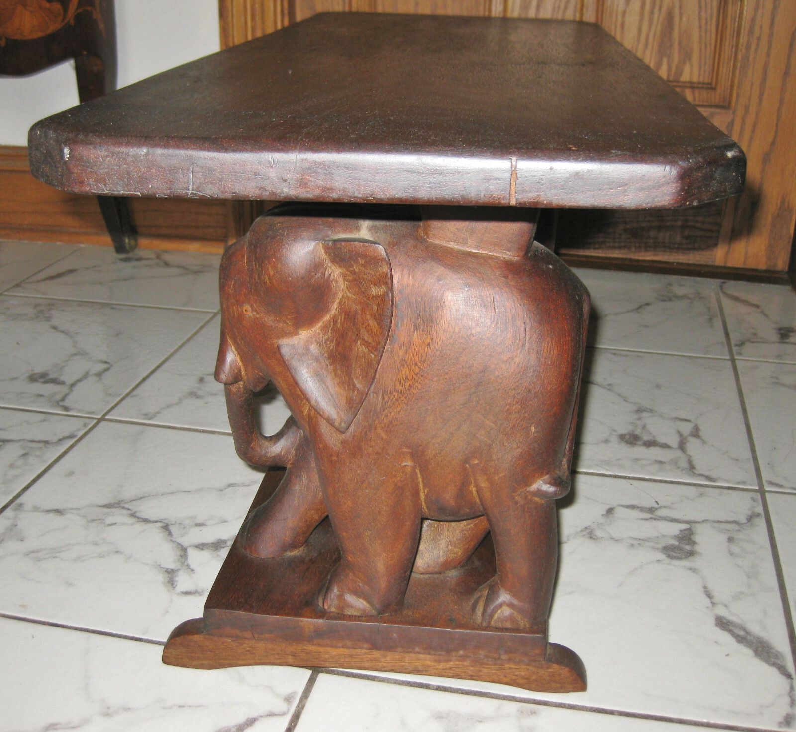 ANTIQUE UNUSUAL SOLID WOOD ELEPHANT BENCH | eBay