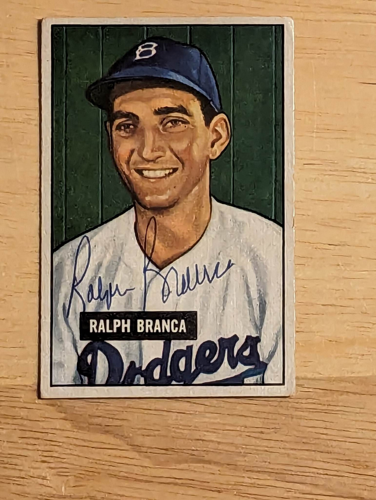 RALPH BRANCA SIGNED AUTOGRAPHED 1951 BOWMAN CARD # 56 BROOKLYN DODGERS ...